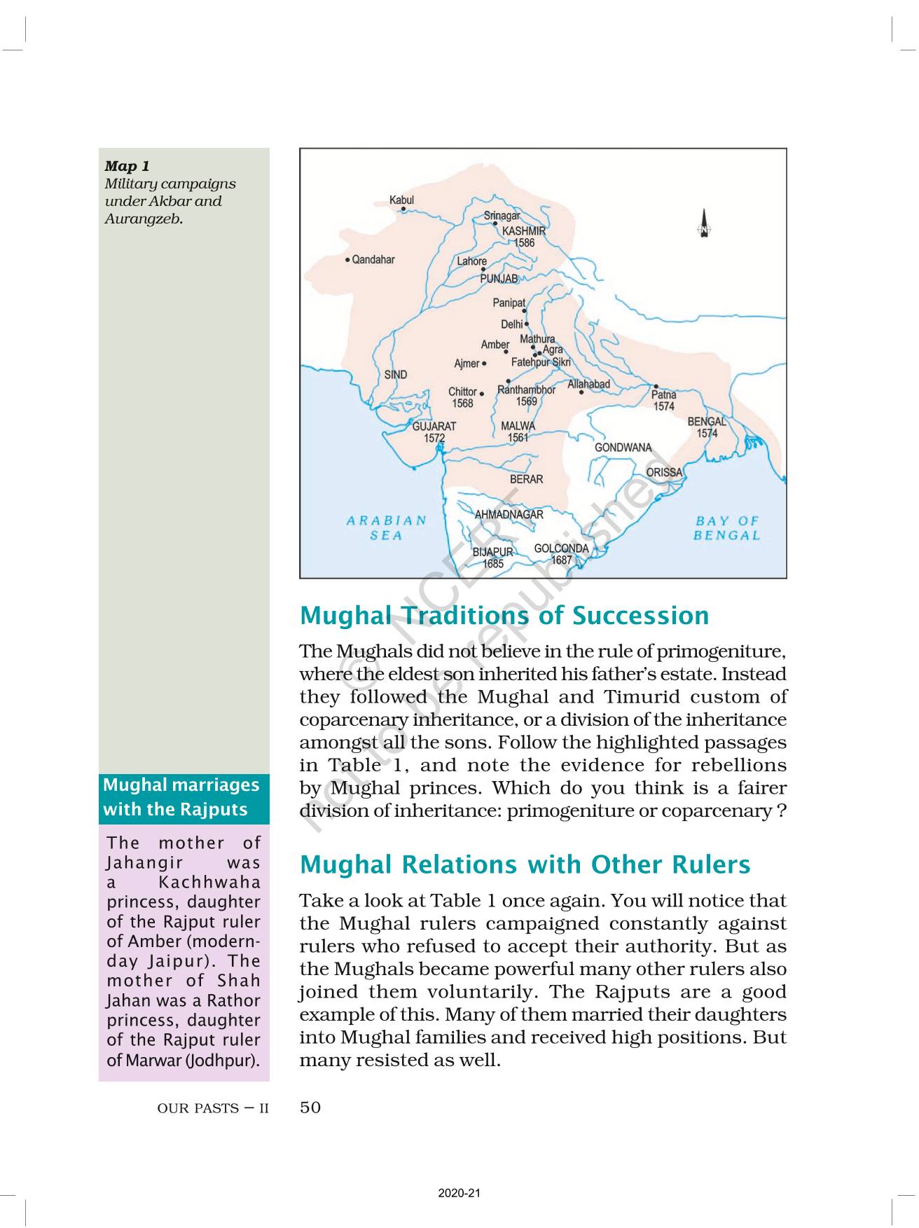 The Mughal Empire - NCERT Book of Class 7 Our Pasts II